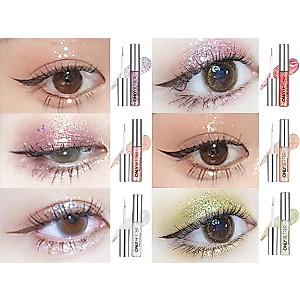 ONLYBETTER Liquid Glitter Eyeshadow Set, Long Lasting, Quick-Drying Sparkling Eye Shadow, Waterproof Liquid Eye Shadow, Creates High-Impact Liquid Eye Glitter