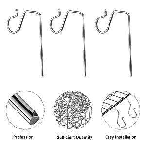 Hotop 80 Pieces Christmas Light Hanger for Gutters Gutter Hooks Metal Outdoor Xmas Hanging Kitchen Bathroom Work Shop Garden Silver