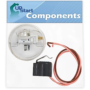 2198202 Cold Control Thermostat & W10225581 Defrost Thermostat Replacement for Whirlpool ED5LHEXTD00 Refrigerator - Compatible with WP2198202 & W10225581
