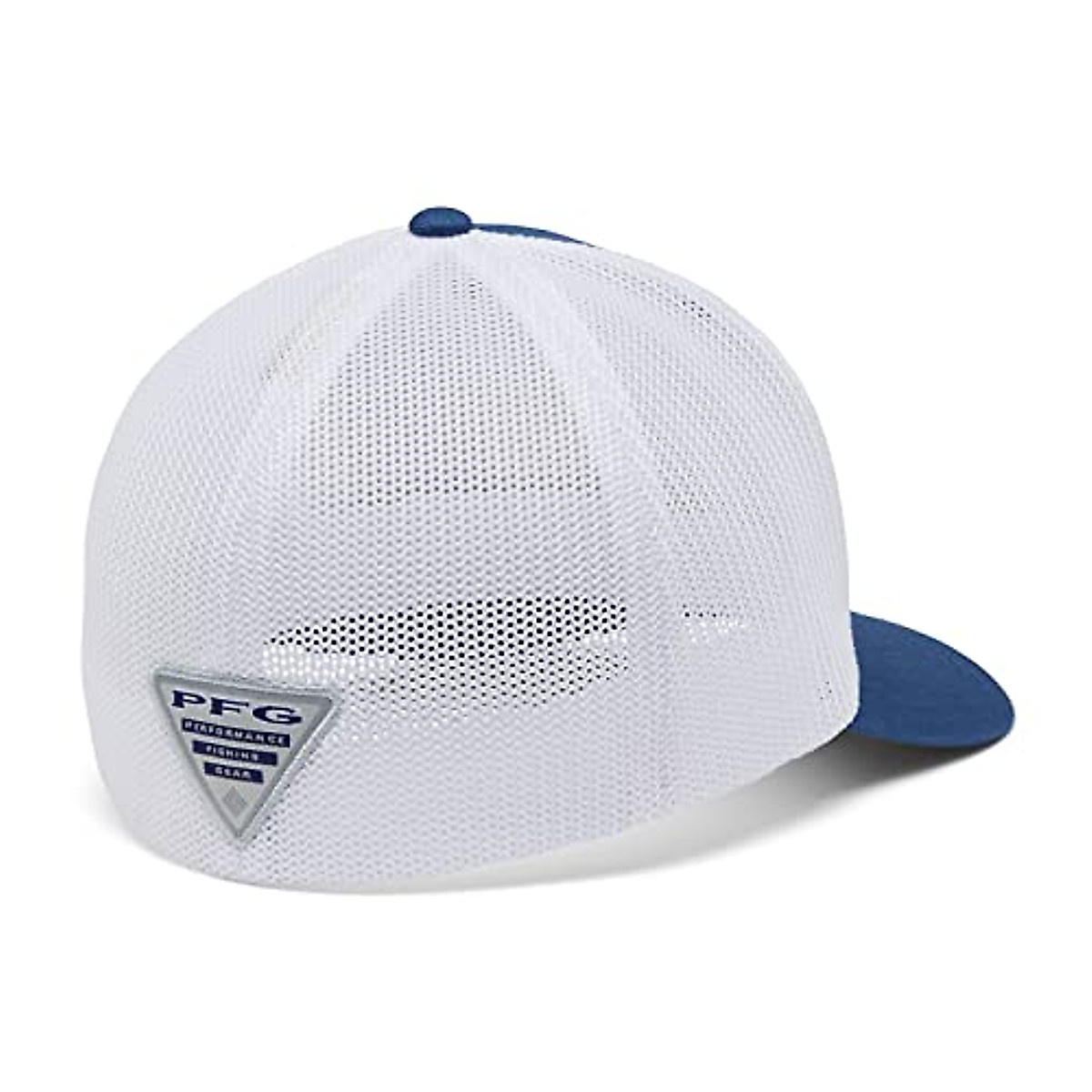 Columbia Unisex PFG Mesh Fish Flag Ball Cap, Night Tide/White, L/XL