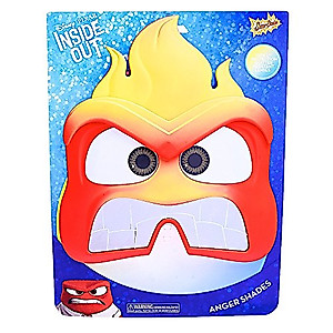 Sun-Staches Costume Sunglasses Inside Out Anger Party Favors UV400 Yellow/Orange, 12" x 7" x 1"