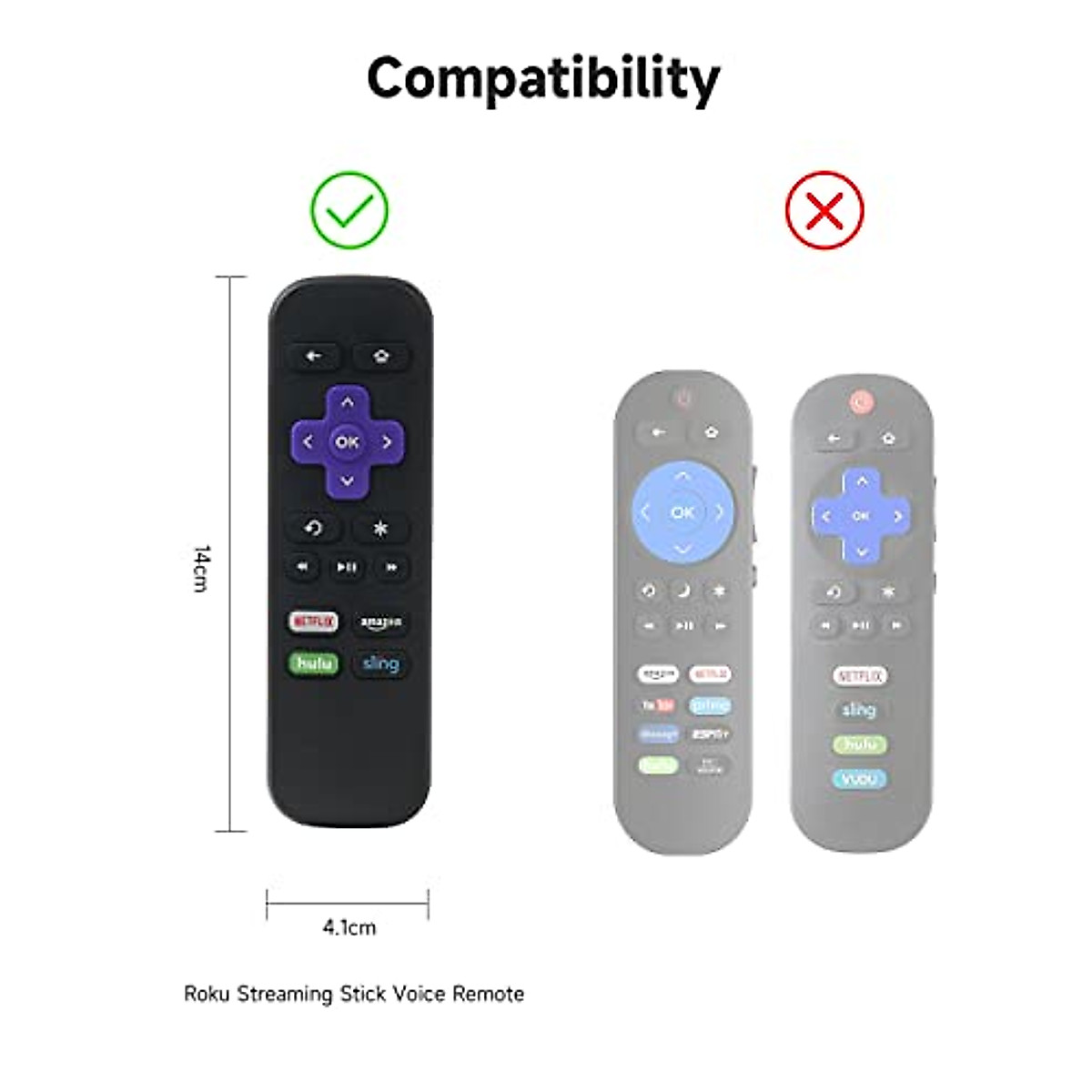 Protective Case for Roku Express/Express+,Roku 2 (4210R),Roku LT,Premiere,RC83,Streaming Stick RC41,3800RT,TCL R655 Remote Case Light Weight Shock Proof Silicone Remote Cover(Glow in Dark Green)