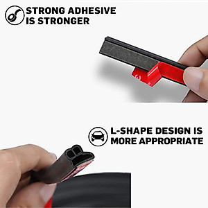 Car Weather Stripping,Universal Self Adhesive Auto Door Rubber Draft Seal Strip,Car Window Door Engine Cover Noise Insulation(47/100 Inch Wide X 2/5 Inch Thick X 33 Feet Long)