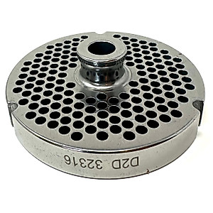 Cutlery Mania #32 Meat Grinder Plate, Hubbed, 15 mm Width, D2 Steel (3/16 Inch)
