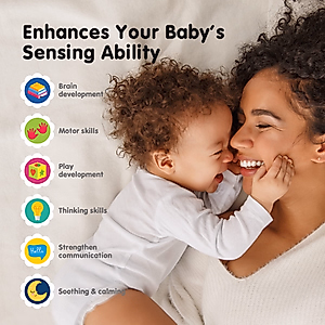 Teddy tunez Baby Toys Musical Toy Interactive Development Educational Kids Music Station Rattle Teething Safety Easy Hold Grab Sing Sensory (5 Lullaby Theme Songs Ver.)