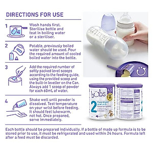 Bubs Goat Milk Follow-On Formula Stage 2, Babies 6-12 months, Made with Fresh Goat Milk, 28.2 oz