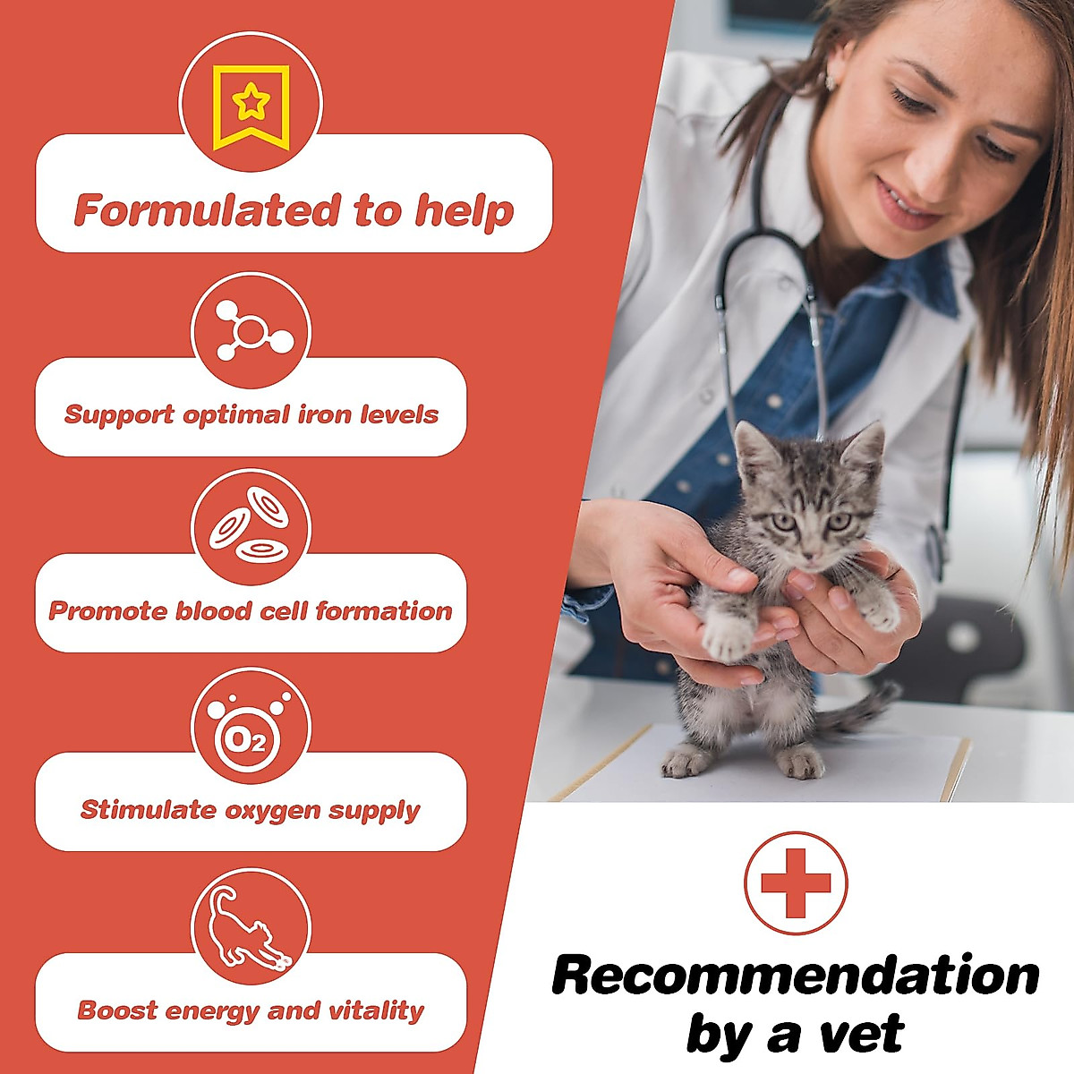 Iron Supplements for Cats-Liquid Iron Supplement for Anemia Cat-Polysaccharide Iron Complex Supports for Anemia in Cats Blood Health and Addresses Nutritional Deficiencies-Cat Care Essentials