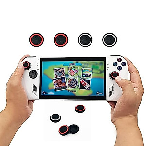 Joystick Replacement Cap Thumb Grip for Rog Ally Gaming Console, Silicone Joystick Cap Analog Stick Cap, 3D Analog Cap Skin Replacement Part (Pack of 4)