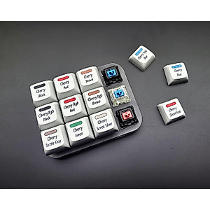Max keyboard Cherry MX Switch Tester Switch Sampler Mechanical Keyboards 12-Key Switch Testing Tool (Printed PBT Keycaps with Cherry MX keyswtich Color Included)