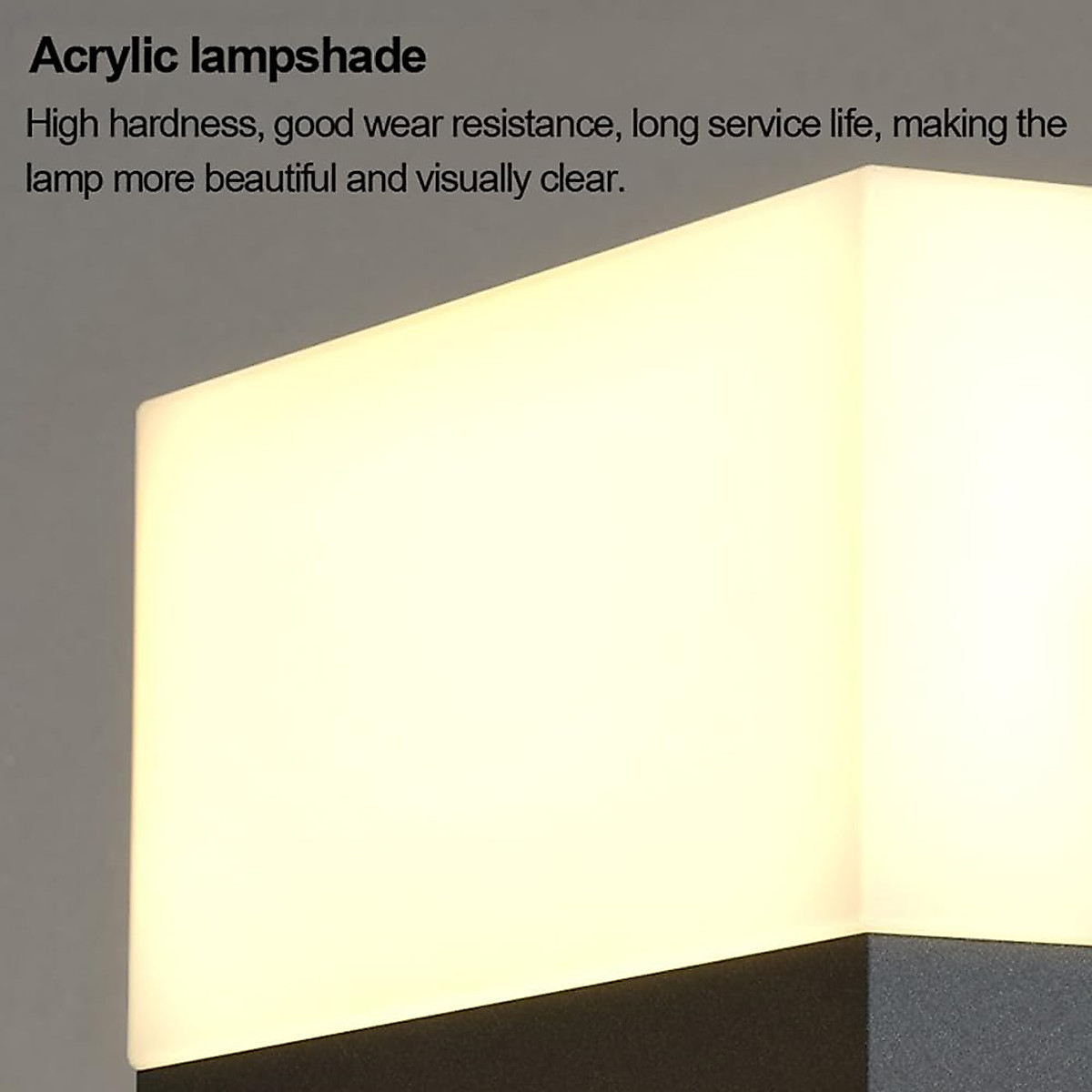 JHBHQKX Outdoor Solar Post Cap Light, Square Exterior Pillar Lantern IP65 Waterproof LED Landscape Lighting Garden Lights for Street Patio Backyard Villa Pathway Lighting