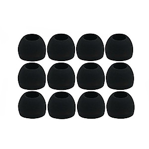 12pcs (All-B) Medium (M) Replacement Ear Adapters Earbuds Ear Tips Compatible with Sennheiser IE Series, CX Series, CXC Series, CXL Series, OCX Series, and MM Series in Ear Earphones Headphones