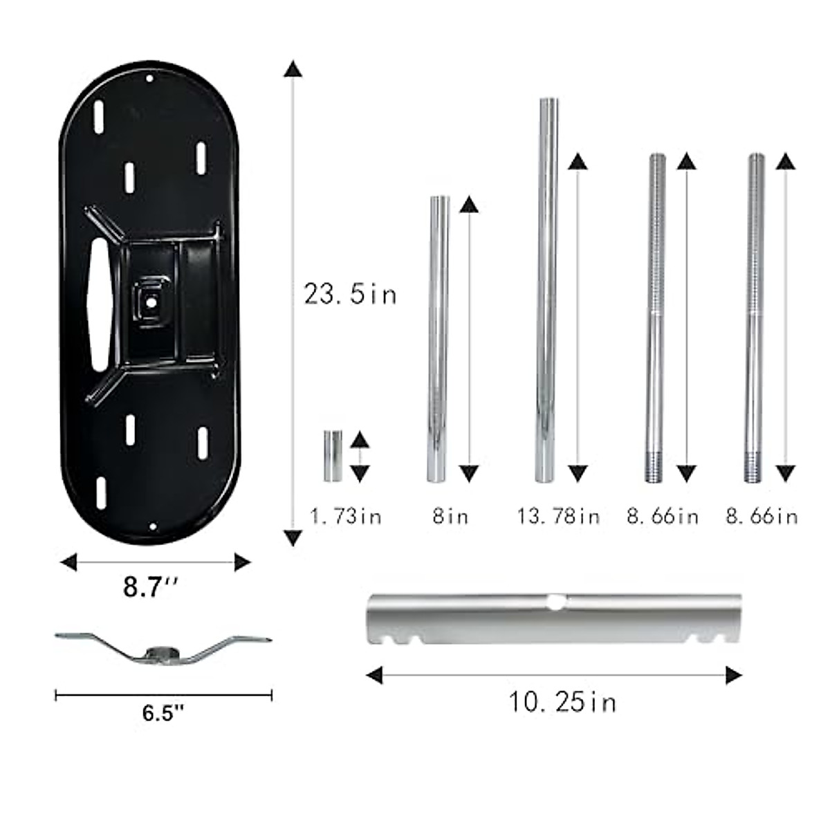 RVPNR RV Dual Propane Tank Mounting Rack 40lb,30lb and 20ld Tanks for Camper and Travel Trailers with Different Connecting Pipes, Black, White, Grey or Red Options (Grey)