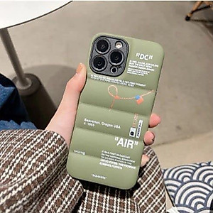 IAIYOXI Puffer Case with Sports Shoes Brand Design for iPhone 13 Pro Max,Sneakers Ins White or Black Label Soft Cover-Black Puffy Cover for iPhone 14 13 12 11 Pro Max Plus X XS XR 7 8 (Black)