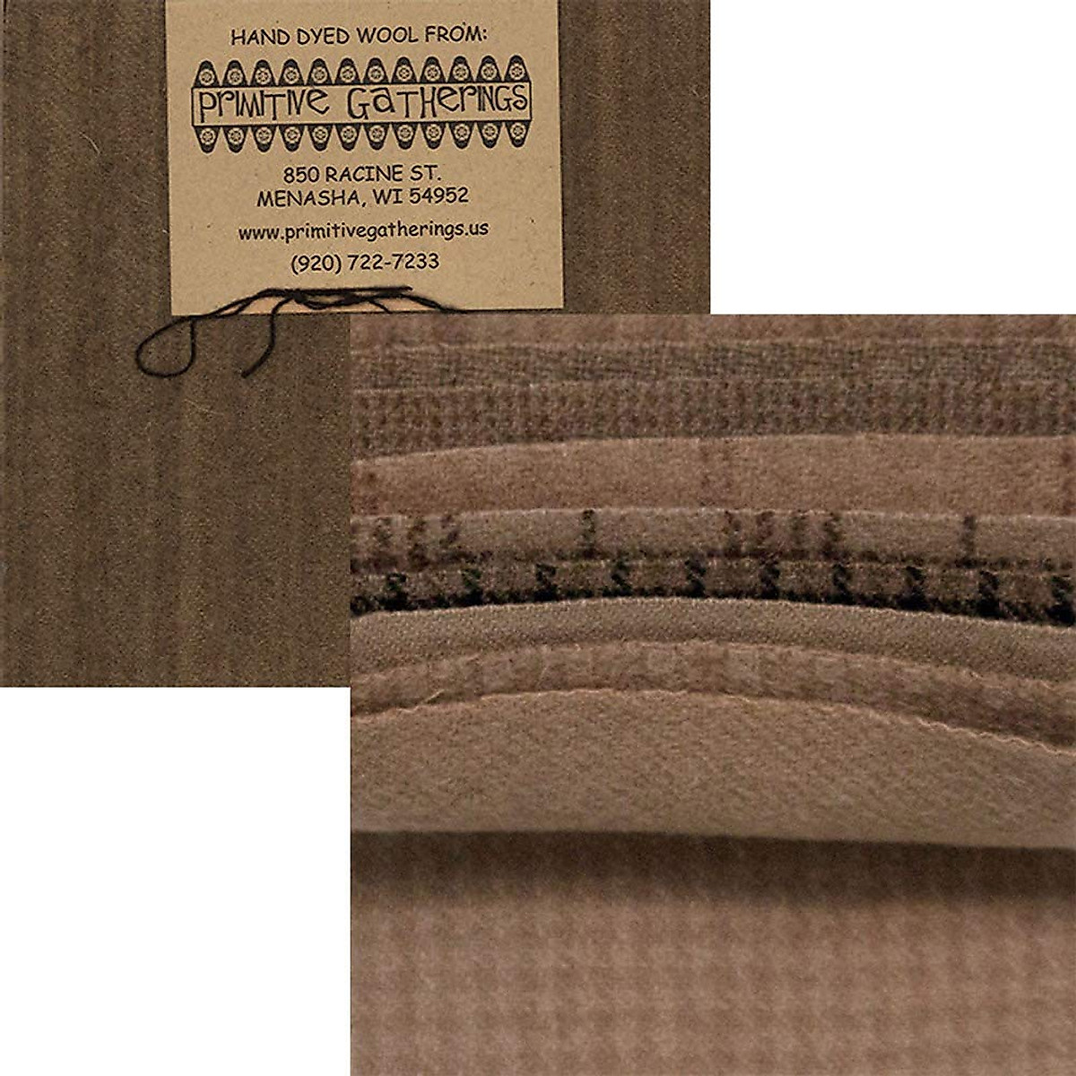 Primitive Gatherings Hand Dyed Wool Taupe Charm Pack 10 5-inch Squares Moda Fabrics PRI 6019