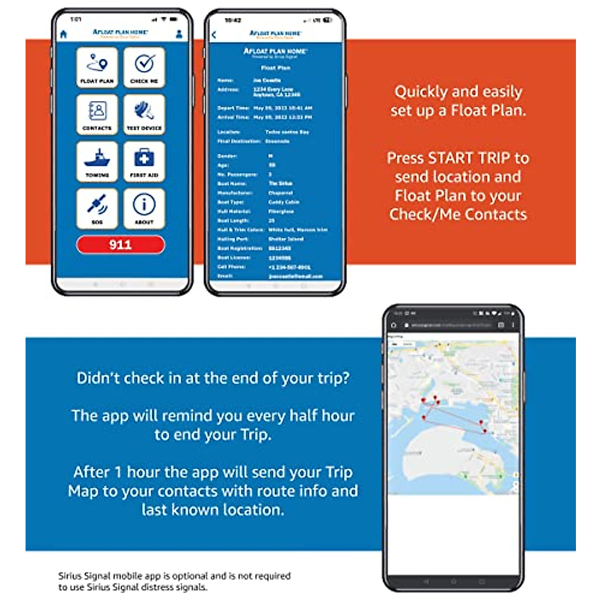 Sirius Signal C-1003 SOS LED Flare Electronic Visual Distress Signal Kit with Daytime Distress Flag and Whistle - CG Approved