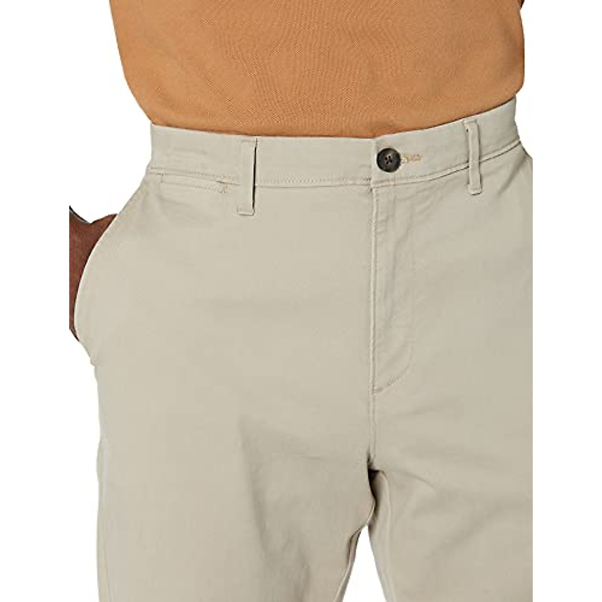 Amazon Essentials Men's Athletic-Fit Casual Stretch Chino Pant (Available in Big & Tall), Khaki Brown, 40W x 32L