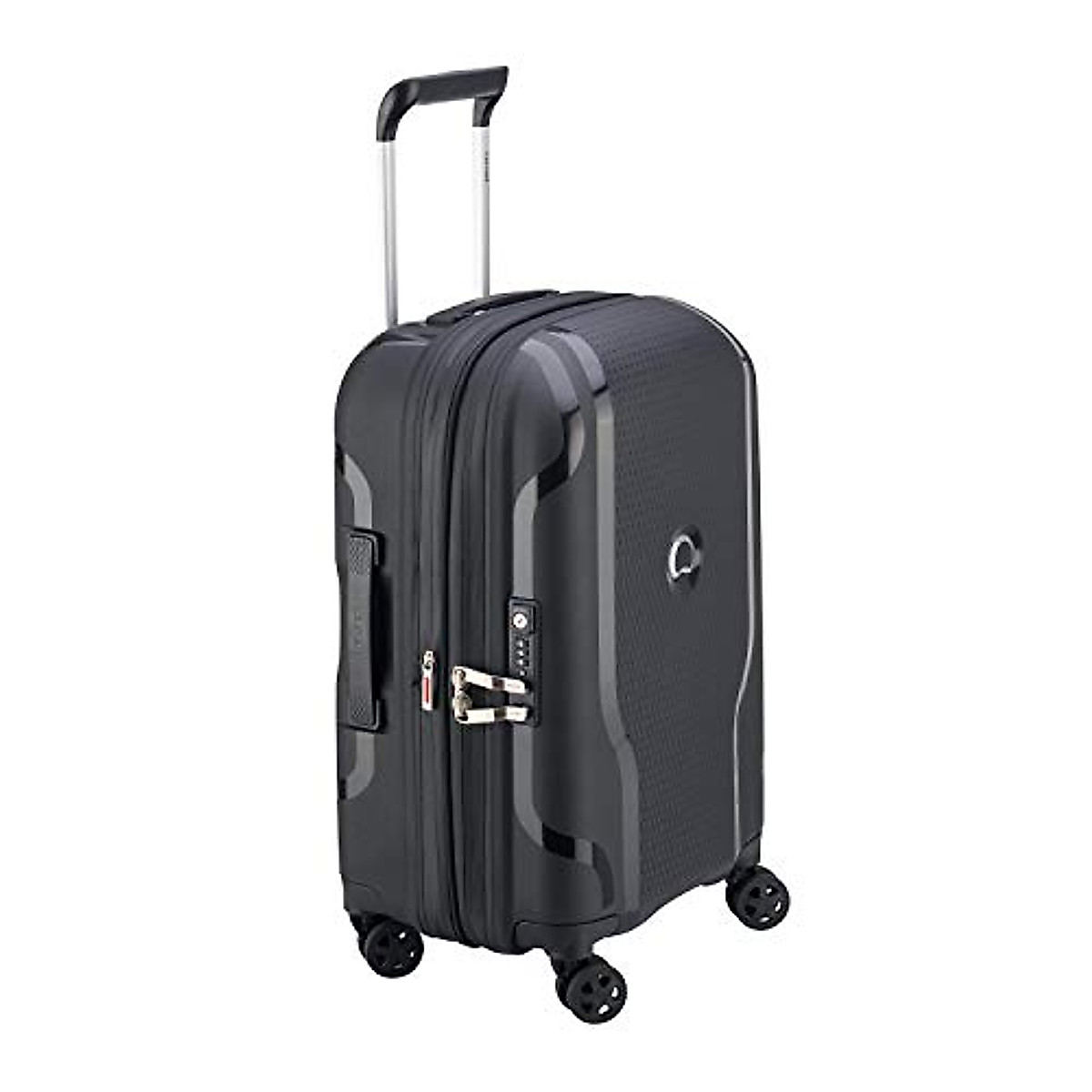 DELSEY Paris Clavel Hardside Expandable Luggage with Spinner Wheels, Black, Carry-On 19 Inch