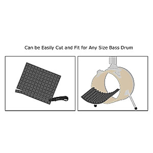Drum Damper Muffling Pad for Bass Drum Sound Control | Kick Drum Absorber | 20''x 24''x2.1'' | Acoustic Foam