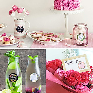 Thank You Stickers - 1.5" Thank You Stickers Roll | Multiple Designs Thank You for Supporting My Small Business Stickers | Thank You Stickers Small Business Supplies (Floral)