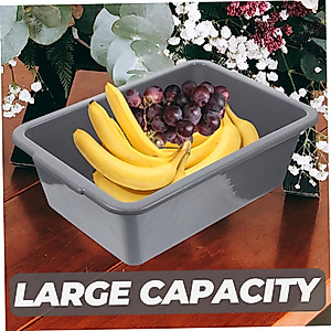 Cabilock Storage Bins Plastic Car Storage Bin White Boxes Bus Box Multipurpose Bus Tub Tote Box with Handles Household Storage Box Tote Bag Storage Basket Grey Multifunctional Storage Box