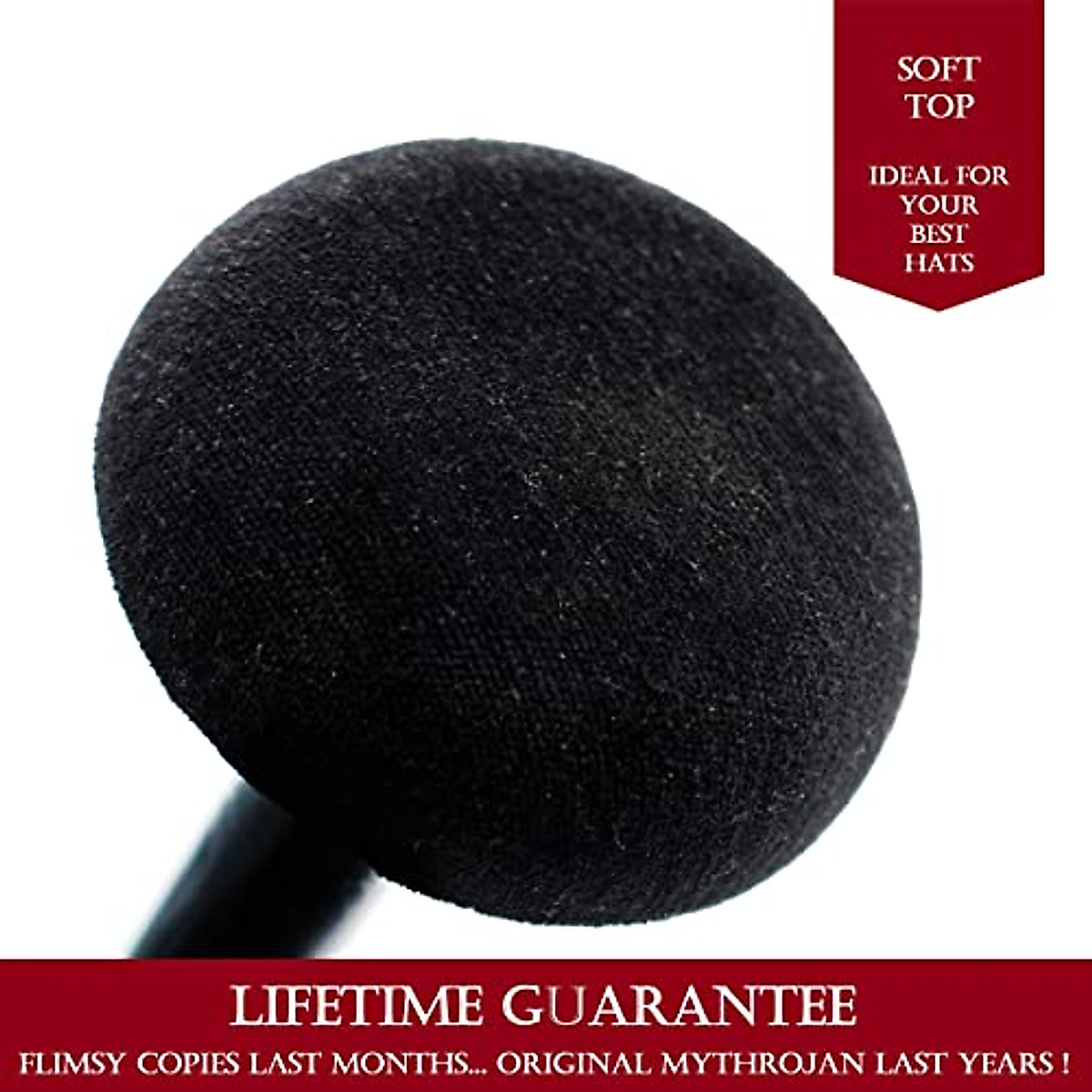 Mythrojan 14.5 Inch SOLID WOOD HAT DISPLAY STAND Sturdy Wooden Display Stand for Medieval Renaissance Cosplay Halloween Pin up Retro Hats