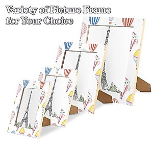 POFATO Hot Air Balloon 8x10 Picture Frame Wood Photo Frame for Tabletop Display Wall Mount Picture Frame Display 8 x 10 Inch Photo Wall Decor Home Gift Frames