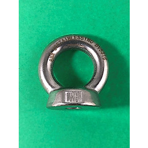 US STAINLESS 2 Pieces Stainless Steel 316 8mm Lifting Eye Nut M8 Heavy Duty Marine Grade Pitch of 1.25