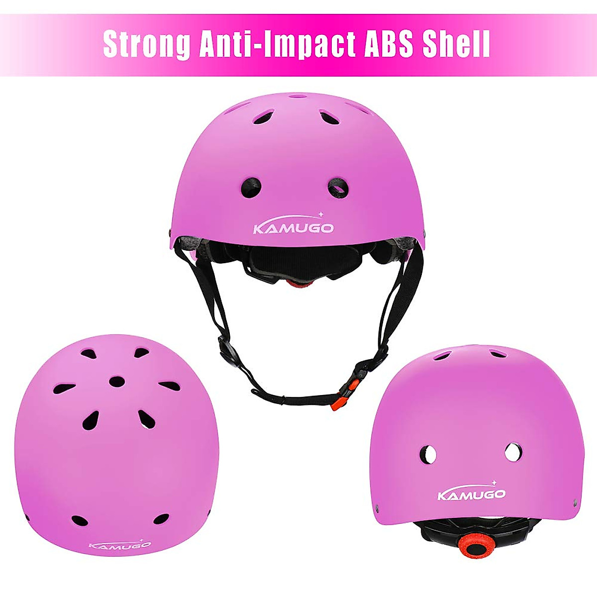 KAMUGO Toddler Bike Helmet, Kids Helmet for Girls Boys Ages 2-8 Years,Toddler Adjustable Helmet Suitable for Bicycle Skating Scooter Multi-Sports