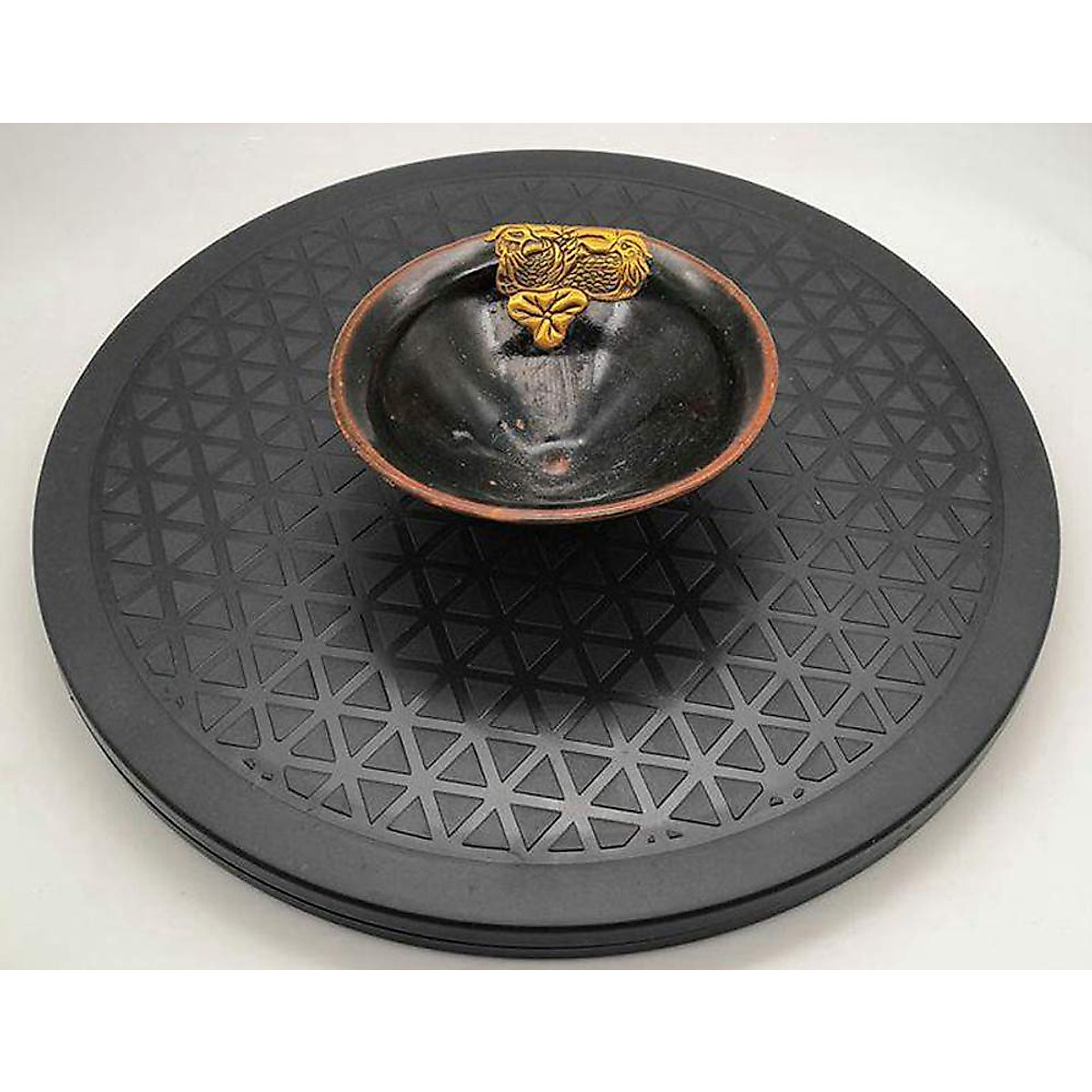 Lawei 2 Pack 12 inch Heavy Duty Rotating Swivel Stand with Steel Ball Bearings - Lazy Susan Turntable for Flat Panel Monitors, TV's, Potted Plants, Stereo Speakers