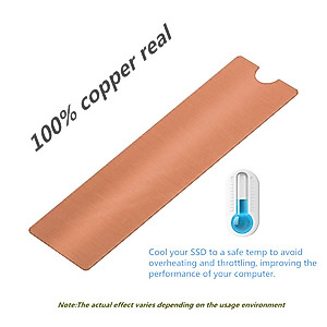 M.2 Copper Heatsinks Cooler for M.2 2280 SSD Laptop（2 Pack）