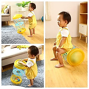 Baby Crawling Toys for Children, Fitness Toy, Infant Beginner Inflatable Roller Toys for 0-24 Months Newborn Boys Girls, Exercise Your Baby's Muscles and Coordination, Yellow