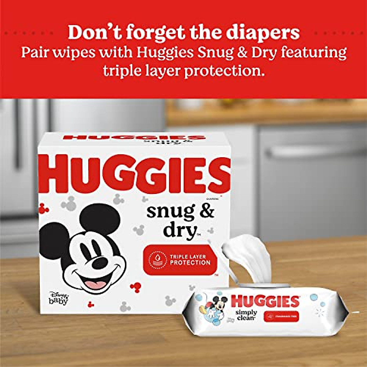 Baby Wipes, Unscented, Huggies Simply Clean Fragrance-Free Baby Diaper Wipes, 11 Flip Lid Packs (704 Wipes Total)