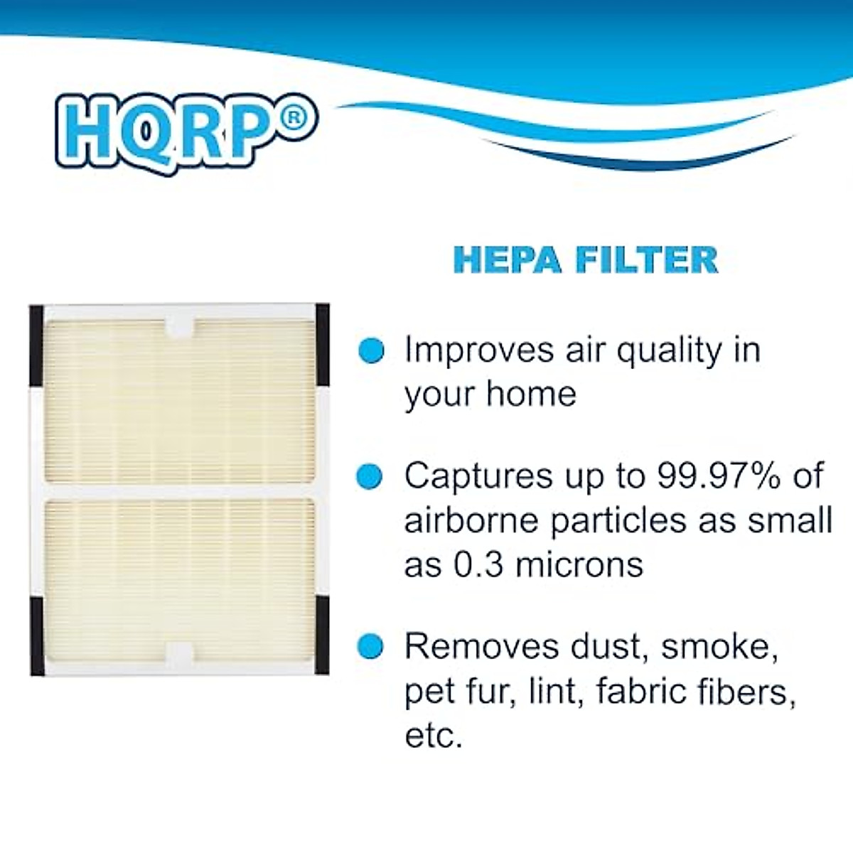 HQRP 2-Pack HEPA Filter Compatible with Idylis AC-2119, AC2119, 2119, 561212, Replacement for 0302648 302648 412564