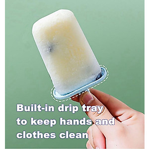 Popsicle Molds Set 6 Pieces Ice Popsicle Maker-BPA Free,Easy-Release Ice Pop Molds,Homemade Ice Cream Molds (Blue)