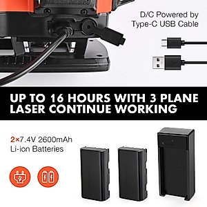 DOVOH 4x360° Laser Level 360 Self Leveling, 16 Line Laser Leveler for Construction Floor Tiling and Ceiling Rechargeable Green Beam 4D Plane Magnetic Bracket Included, K4-360G