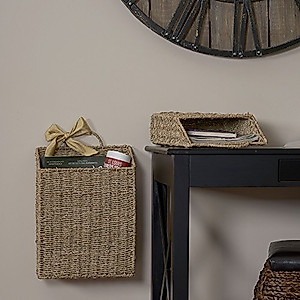 Household Essentials ML-5613 Seagrass Wall Basket Set, Brown, 2 Piece