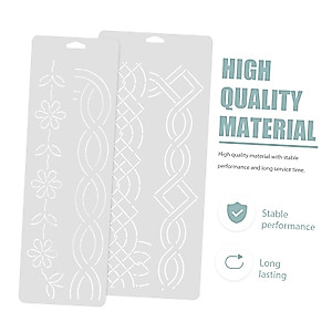 2pcs Embroidery Template DIY Sewing Templates Quilting Craft Sewing Patchwork Template Shaped Templates Sewing Supplies Plastic Quilting Tools DIY Quilting Templates DIY Templates