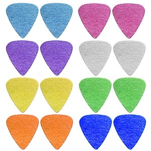 Foxany 16 Pack Ukulele Felt Picks, Comfortable for Ukulele, Guitar, Bass and Low Tension Music Instruments Felt Material Multi Color
