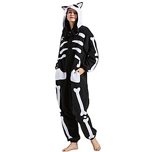 SAMGU Adult Onesie Halloween Christmas Animal Cosplay Costume One Piece Pajamas for Men Women X-Large