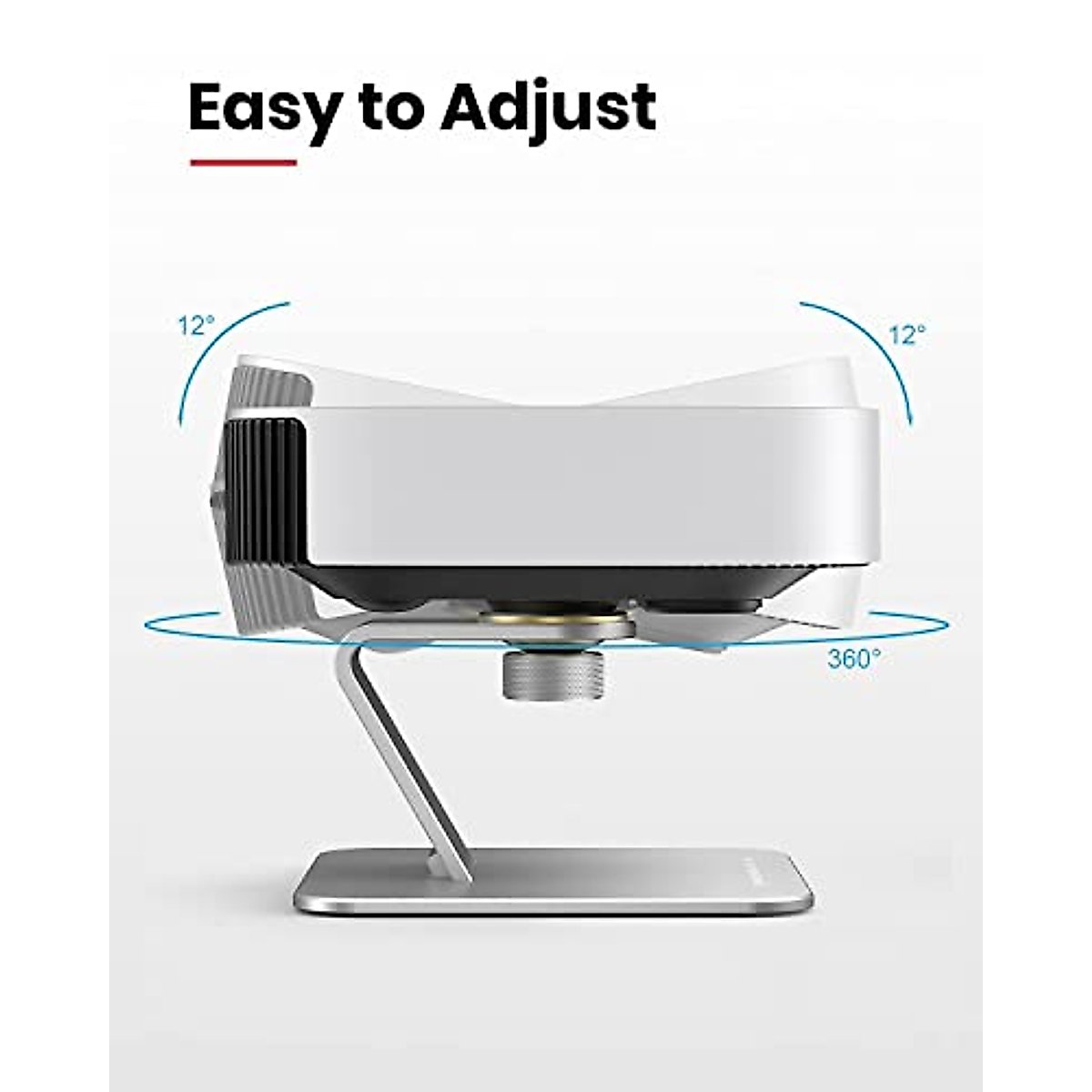 Anker Nebula Solar Portable 1080p Projector with Nebula Desktop Stand for Projectors, 360° and Height Adjustment