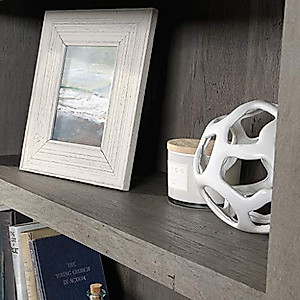 Sauder Bookcase with Doors, L: 35.28" x W: 13.23" x H: 69.76", Mystic Oak finish