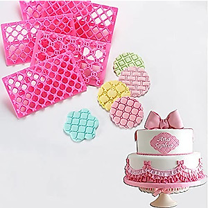 meizhouer 9pcs/set Embosser Fondant Cake Baking Sugarcraft Decorating Mold Cookie Tools Mold Home Kitchen Accessories