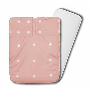 Kawaii Adult Reusable Cloth Diaper, Large Adult Nappy with 1 Super Absorbent Diaper Insert, Waterproof Adjustable Incontinence Leakproof Protective Underwear - Peaches