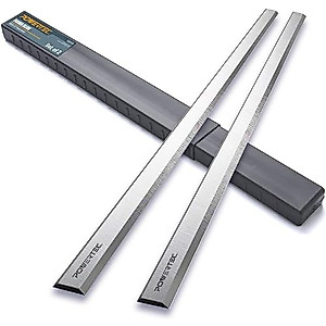 POWERTEC 128184 12-1/2-Inch Planer Knivies for Wilton 34463, HSS, Set of 2