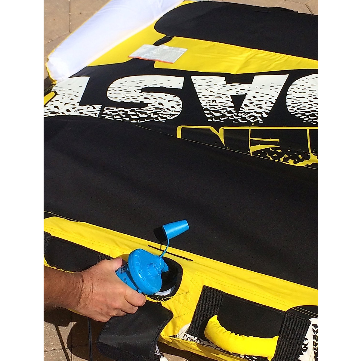 AIR PUMP for INFLATABLES - Fast Fill 1000 LPM Inflator Deflator, Portable Electric Air Pump with 3 Attach Nozzles - Inflatable Lake Floats, Pool Rafts, Toys, Air Mattress Bed, Blow Up Couch, Sofa