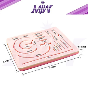 Upgraded Suture Pad for Medical and Vet Students, Refill Suture Practice Pad for Suture Kit, 3 Layers Durable Pad with Pre-Cut Wounds, Hard to Rip, Tear or Break (Training Practice Only)