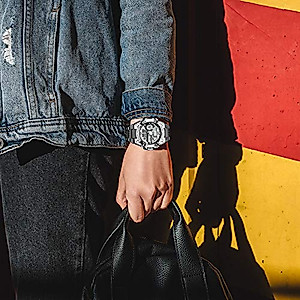 LIGE Digital Outdoor Sports Watches,50M Waterproof Military Luminous Digital Analog Mens Watches and Heavy Duty Electronic with Alarm, Stopwatch Calendar Clock Wristwatch