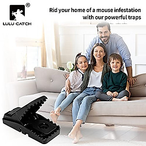 LULUCATCH Mouse Traps 6 Pack, Mice Traps for House, Small Rat Traps Quick Effective Snap Traps, Easy to Set Rat Trap Mouse Catcher, Reusable Mousetrap, Safe Mice Trap for Indoor Outdoor Home Garden