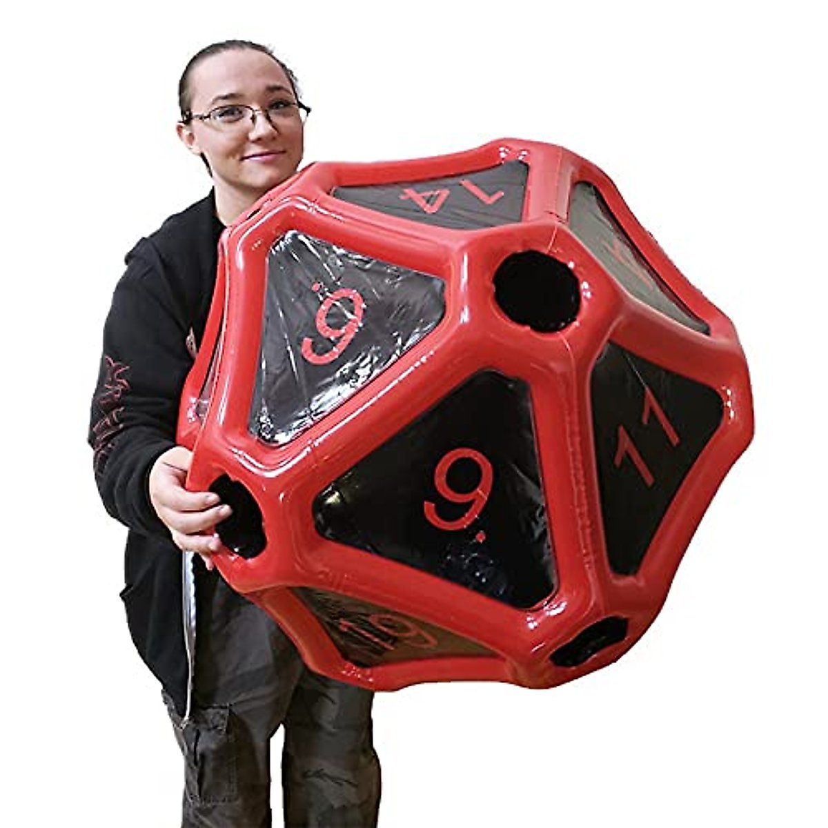 Black Bazaar Large D20 Dice Inflatable Extra Large Giant Gaming DND Tabletop RPG Roleplaying Dungeons and Dragons