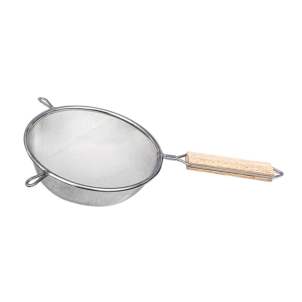 Weymier Fine Mesh Strainers For Kitchen, Stainless Steel Mesh Strainers With Wood Handles,Set of 3 Sizes: 4.9"，6.3"and 7.9"